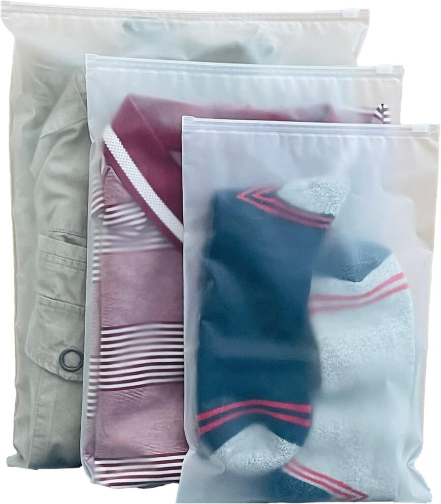 Frosted White Reusable Zip Lock Bags (Pack of 12 – Mixed Sizes ...